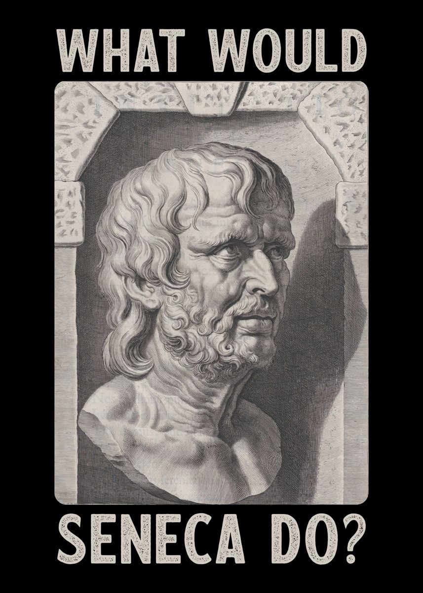 'Seneca Bust Stoicism' Poster, picture, metal print, paint by Christian ...