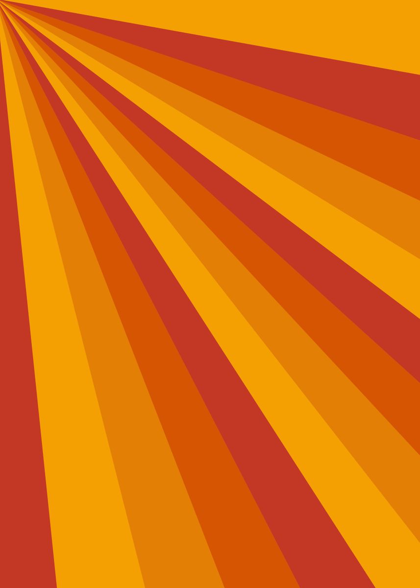 '70 retro colors sun beams' Poster, picture, metal print, paint by Tal ...