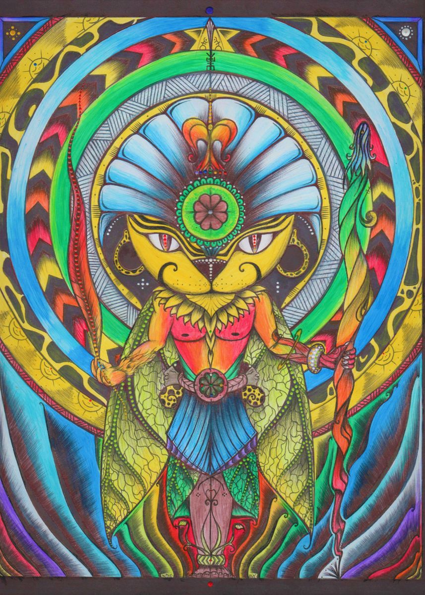 'Michi' Poster, picture, metal print, paint by Andrés Indio | Displate