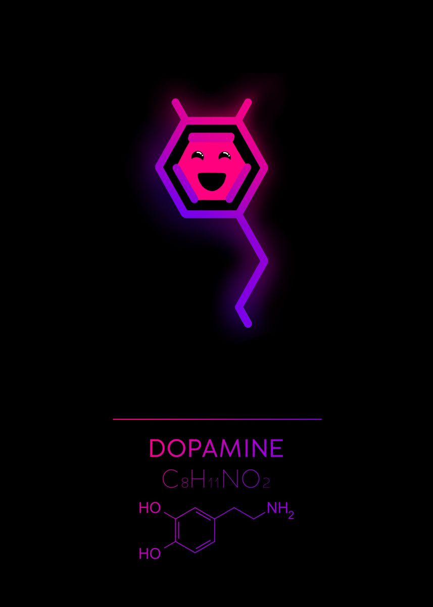 'Neon dopamine' Poster, picture, metal print, paint by Leo Barone ...