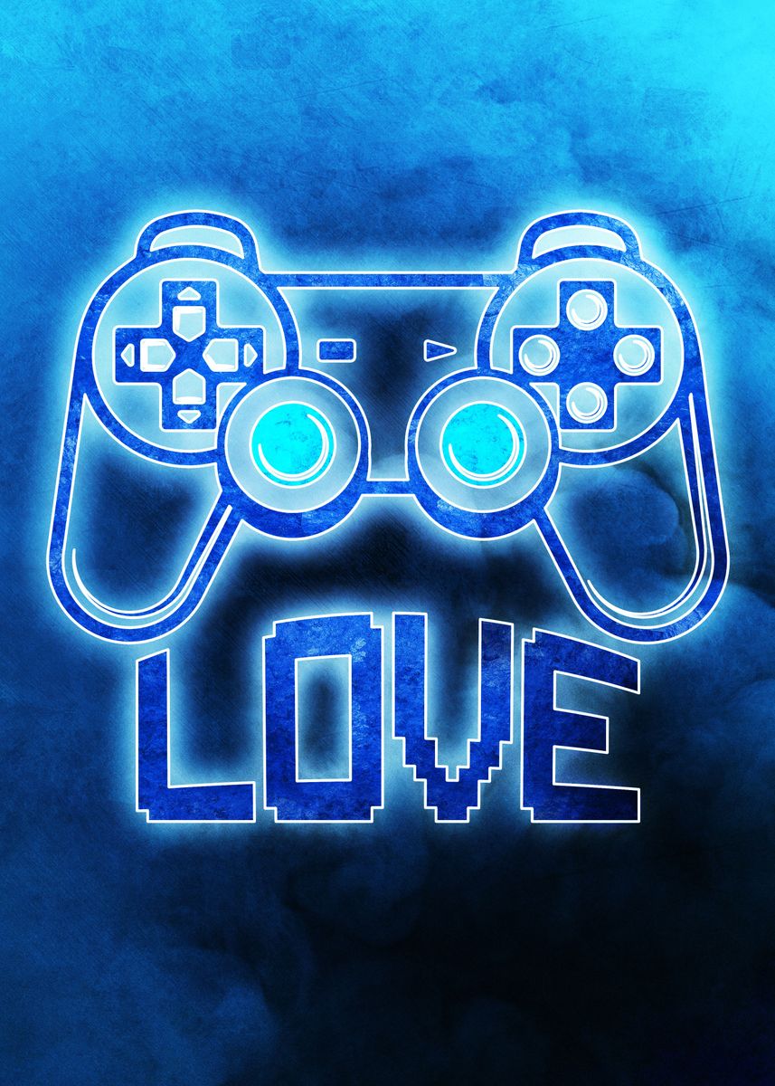 'love gaming gamer angry' Poster by RonnieArts | Displate