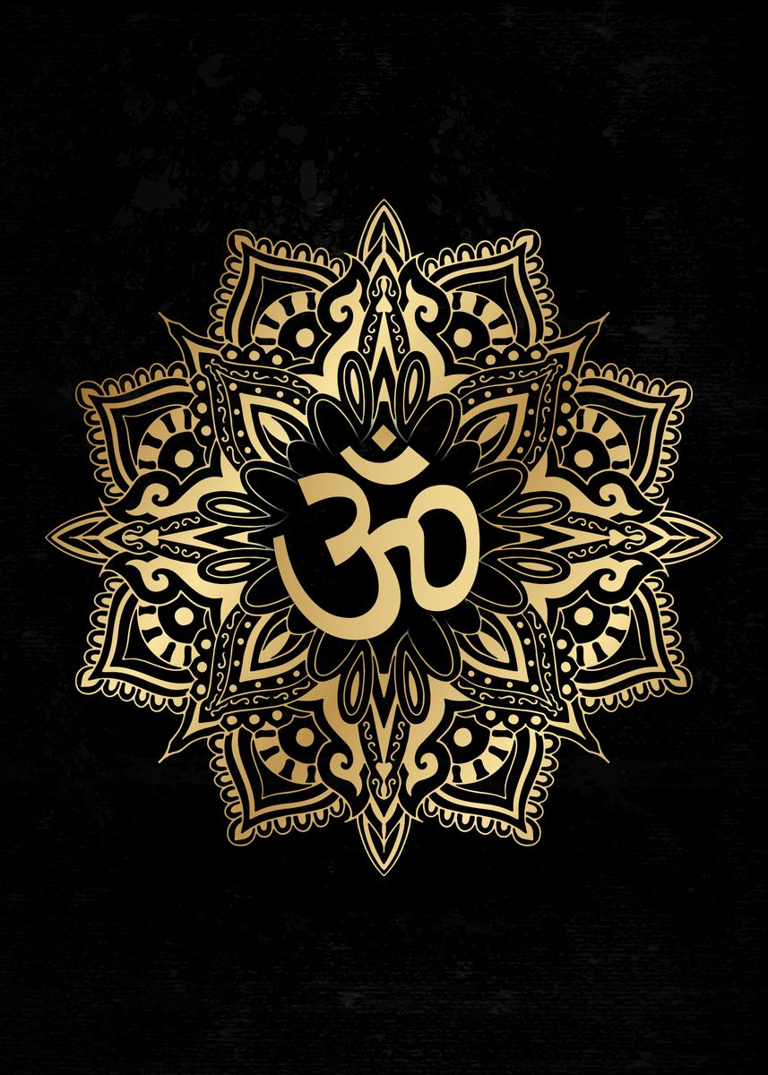 'Mandala Om Sign' Poster, picture, metal print, paint by BestPrints ...