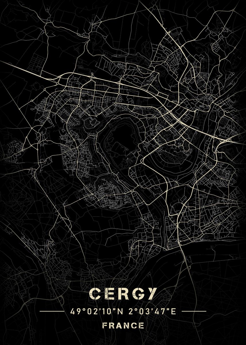 'Cergy' Poster, picture, metal print, paint by Jerhus | Displate