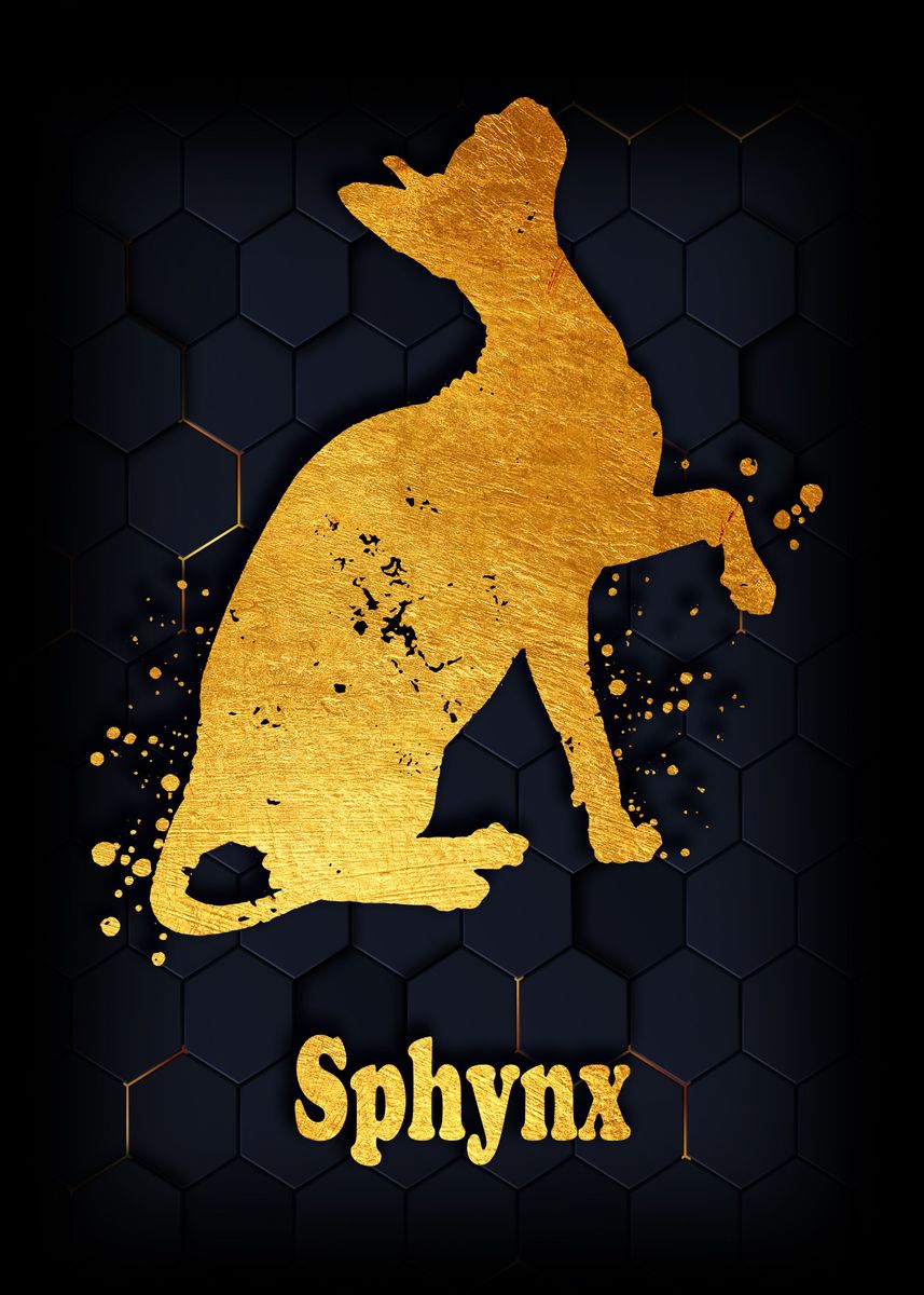 'Sphynx' Poster, picture, metal print, paint by Denis Siggers | Displate