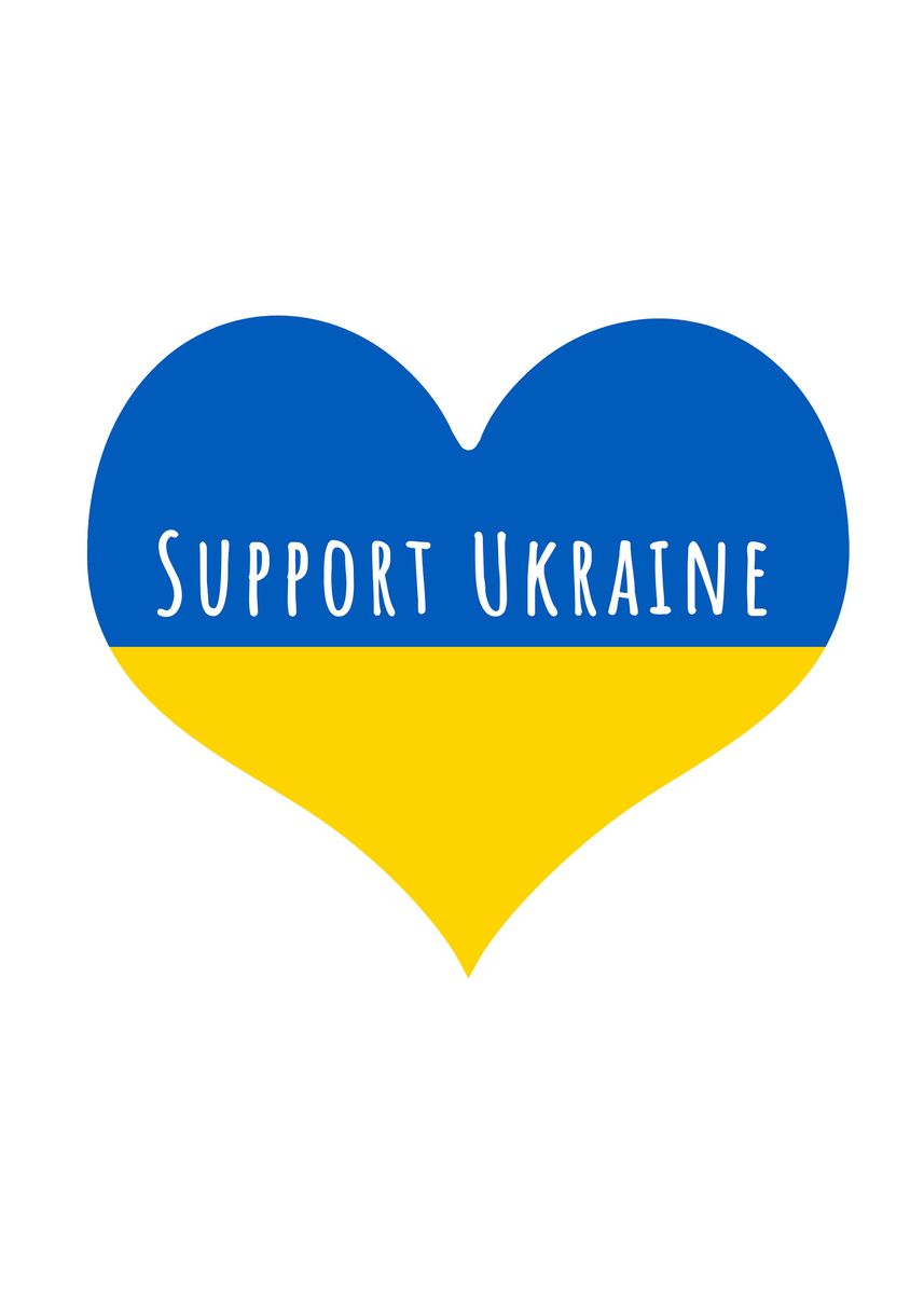 'Support Ukraine' Poster, picture, metal print, paint by HomeStead ...