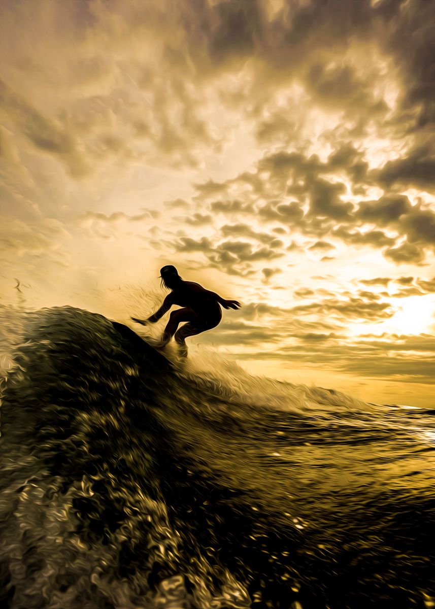 'Surfing' Poster by ANDRE MCKAY | Displate