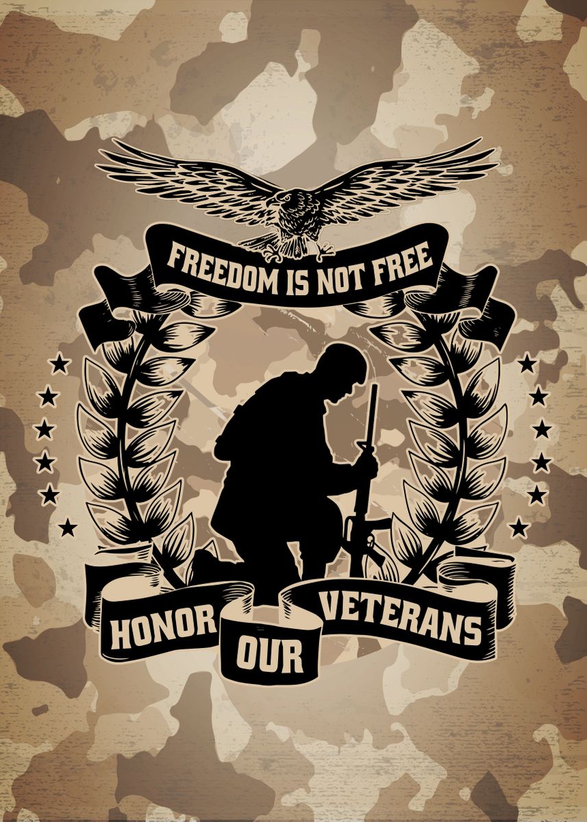 'Honor Our Veterans' Poster by BestPrints | Displate