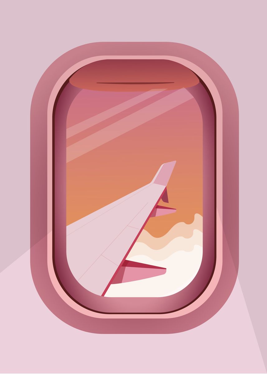 'Airplane window' Poster by Edu Guerrero | Displate