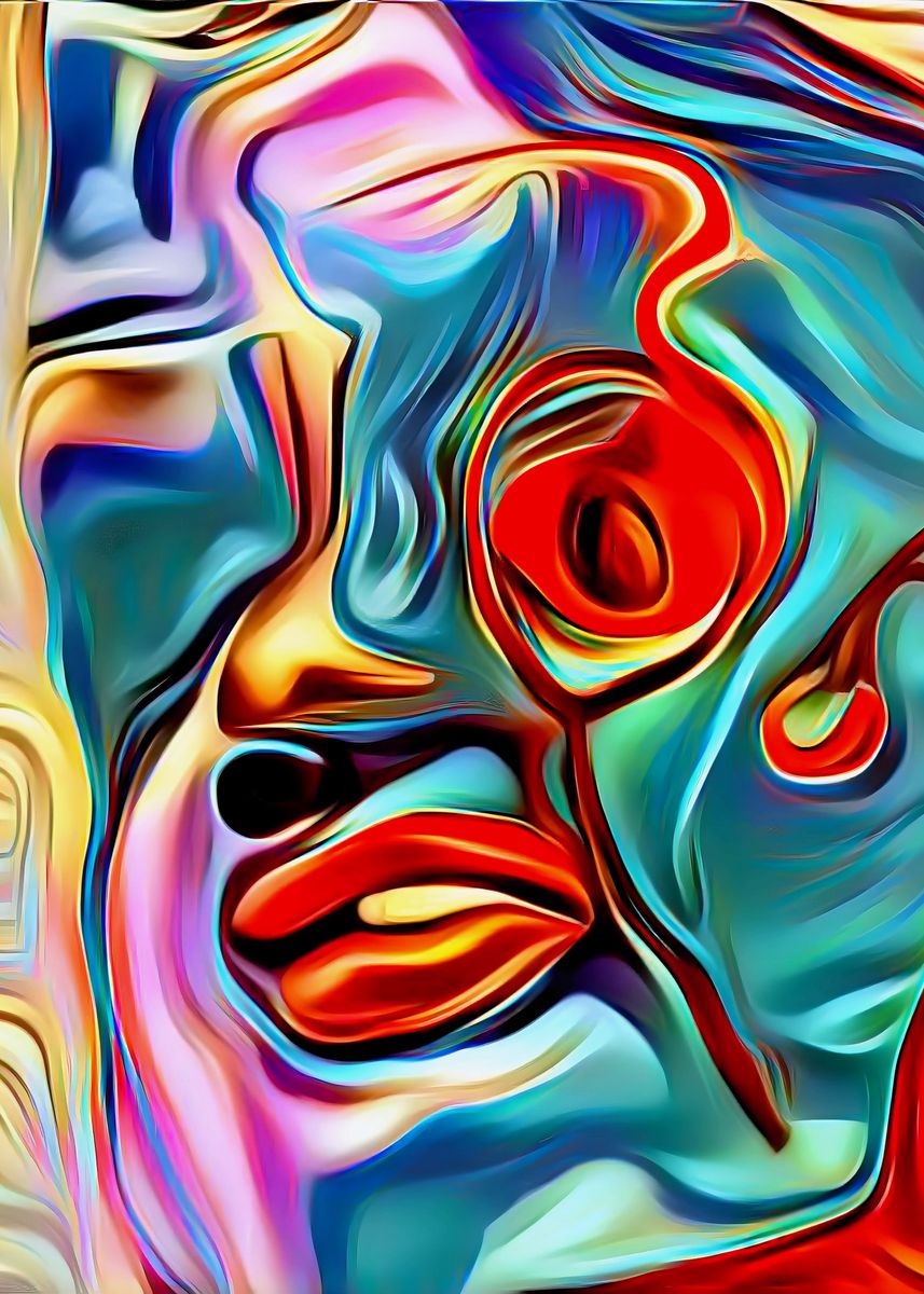 'Face Waves Passions' Poster by ACR ACR | Displate