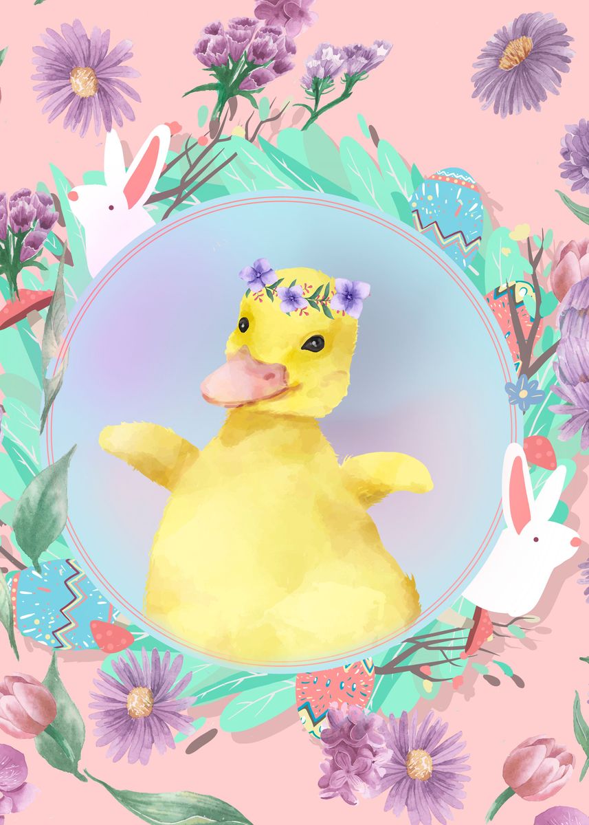 'Darling Duckling' Poster, picture, metal print, paint by Catriona ...