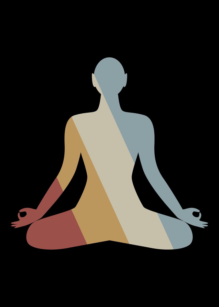 'Yoga Retro Vintage' Poster, picture, metal print, paint by royalsigns ...