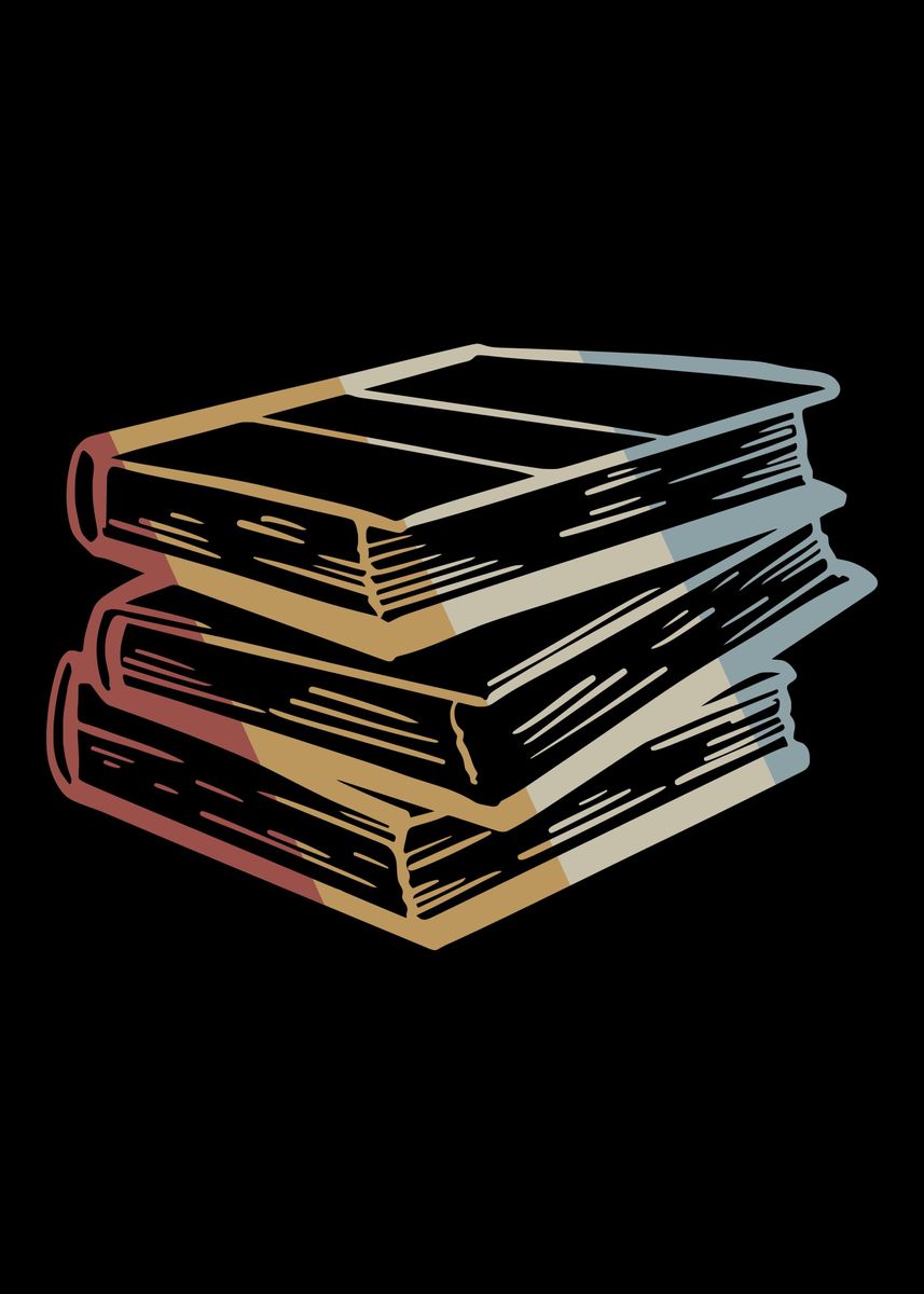 'Reading Retro Vintage' Poster, picture, metal print, paint by ...