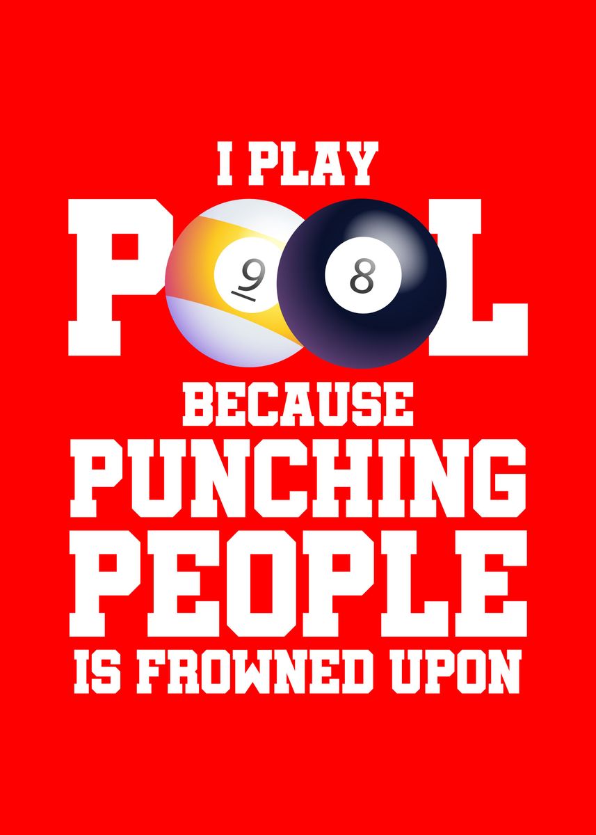 'Pool Billiard Wall Decor' Poster by Decoratier Qwerdenker | Displate