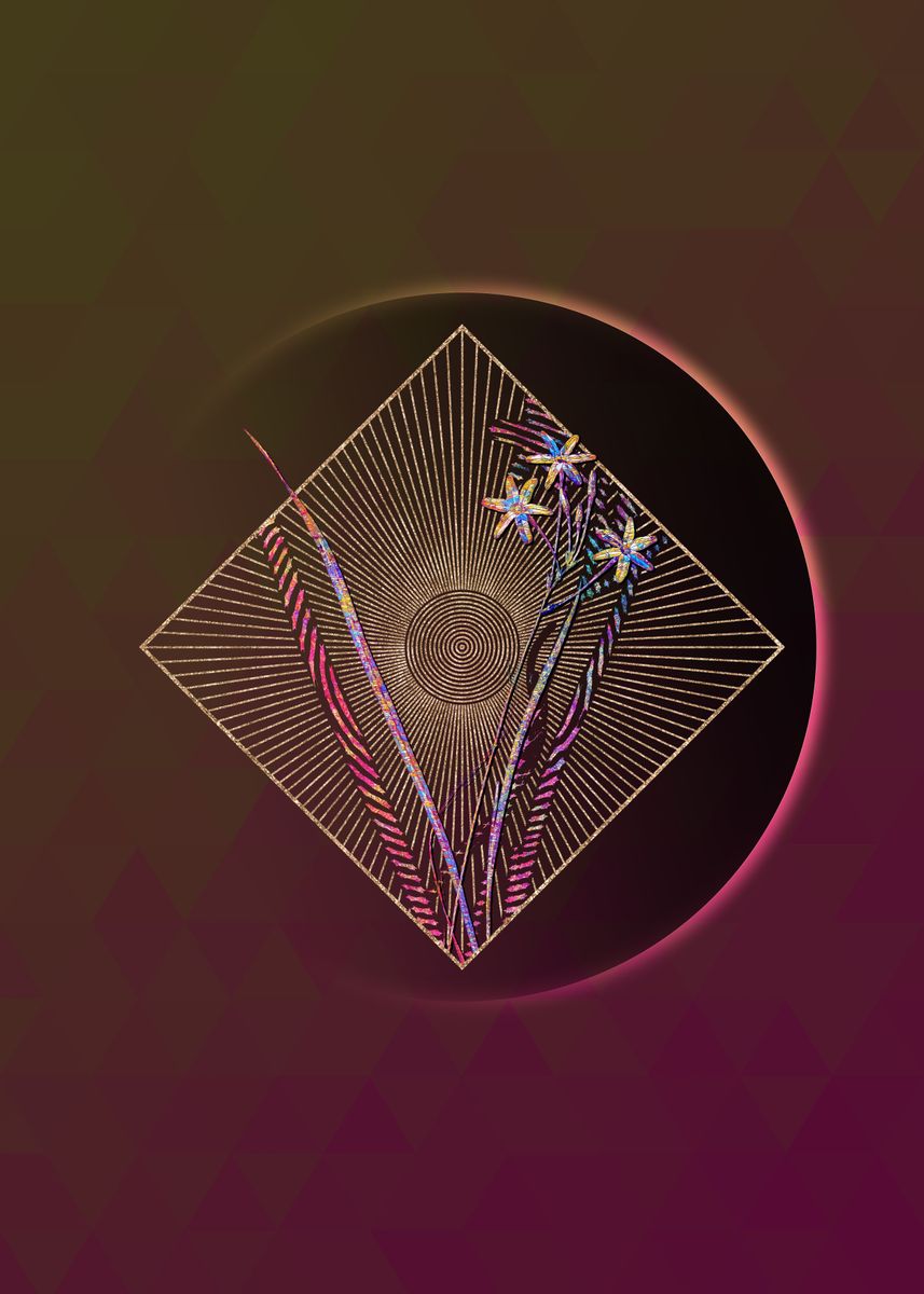 'Ixia Longiflora Mosaic' Poster by Holy Rock Design | Displate