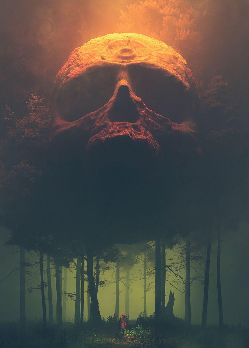 'Unknown Evil' Poster, picture, metal print, paint by devektiv | Displate