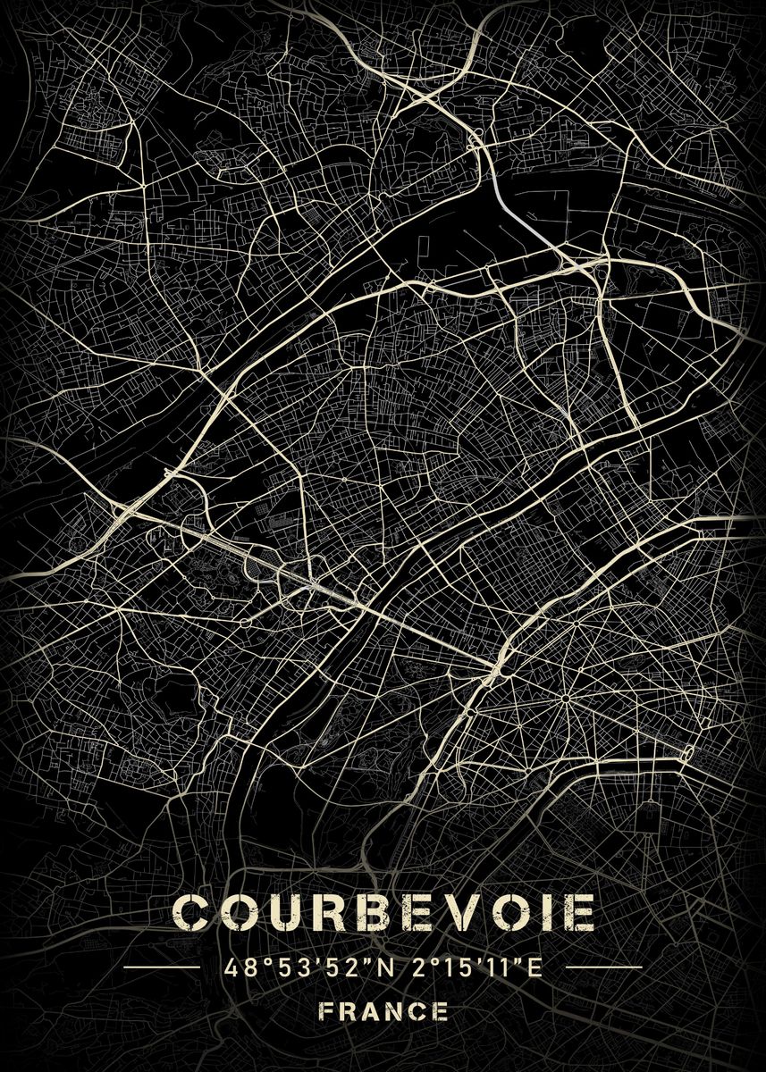 'Courbevoie' Poster, picture, metal print, paint by Jerhus | Displate