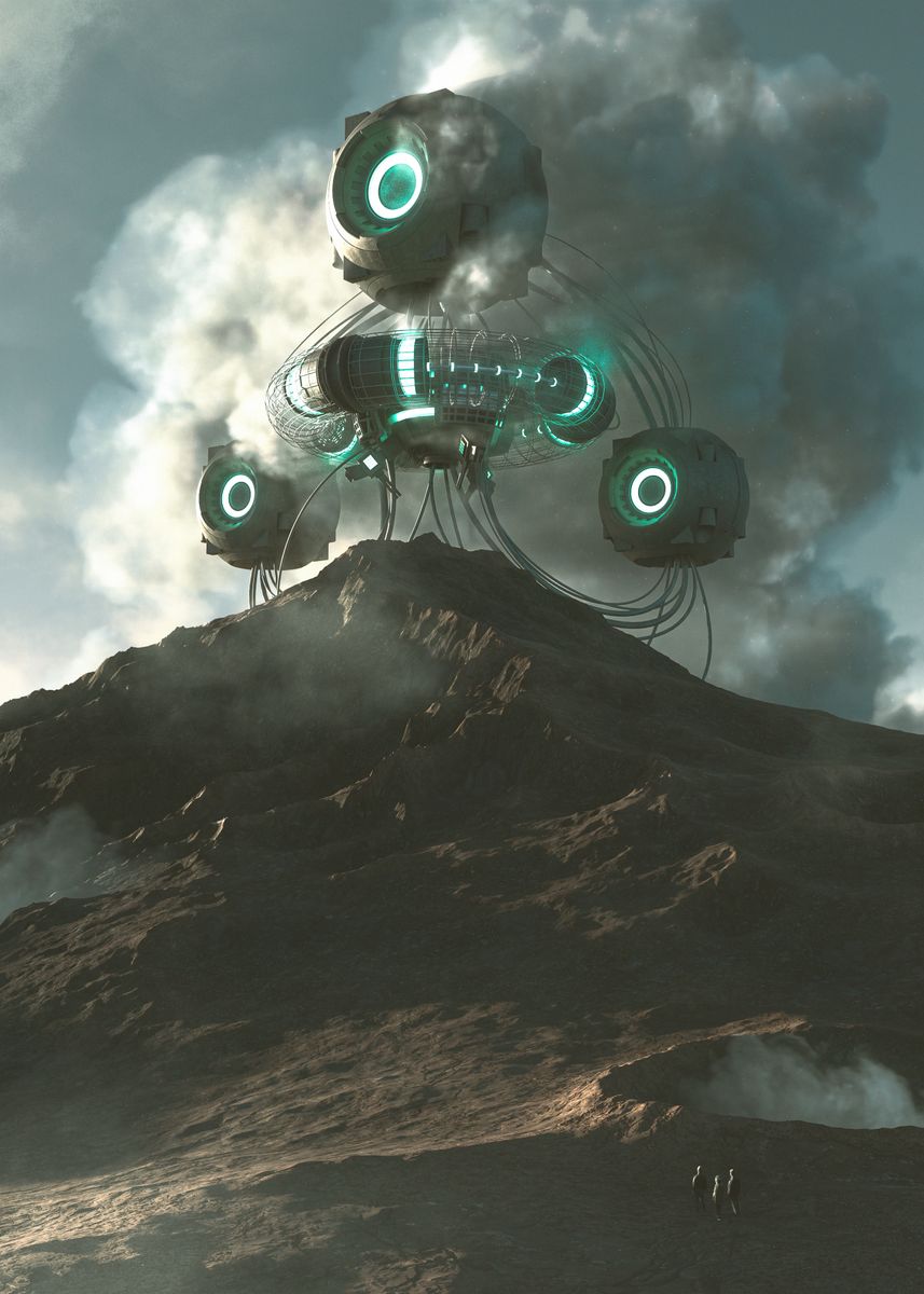 'Observer' Poster, picture, metal print, paint by devektiv | Displate