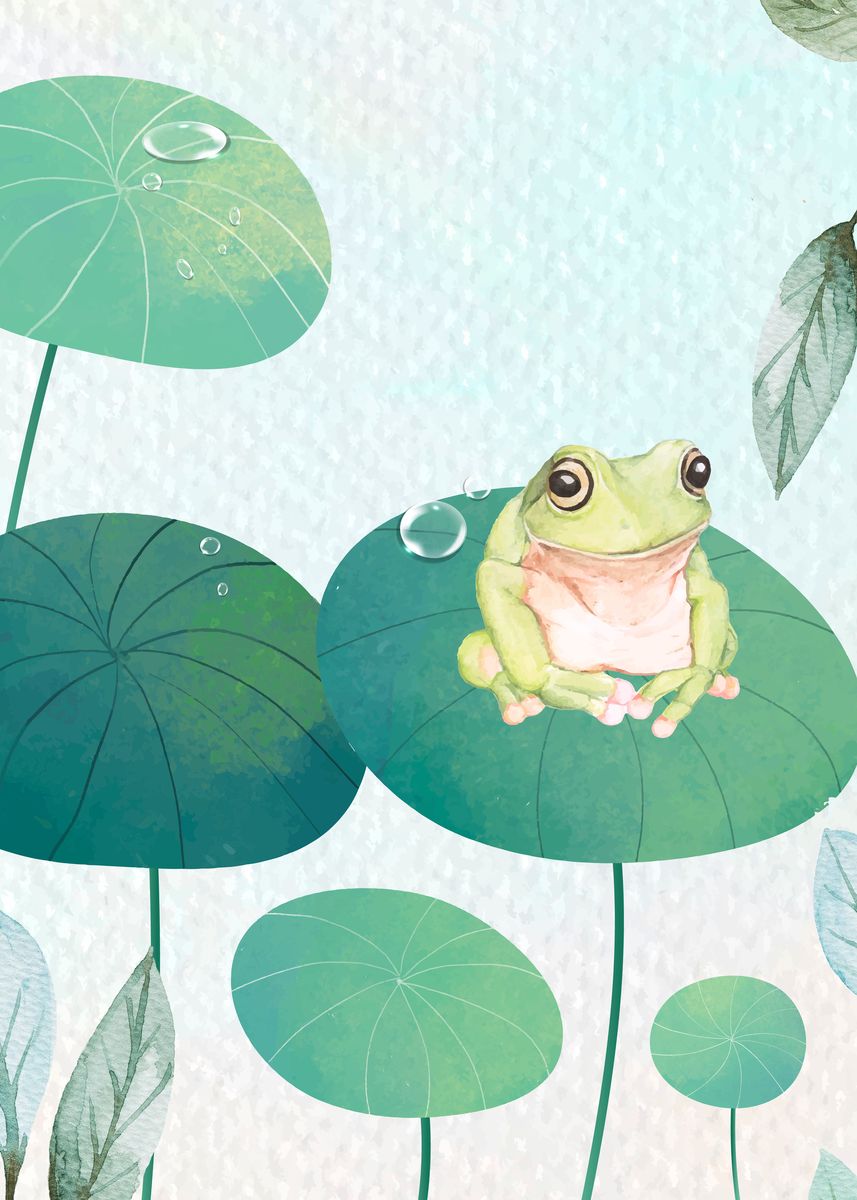 'Rainforest Ribbit' Poster, picture, metal print, paint by Catriona ...