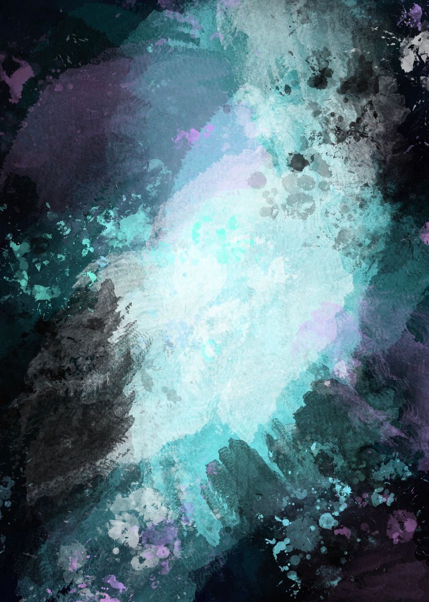 'Space Themed Abstract Art' Poster, picture, metal print, paint by ...