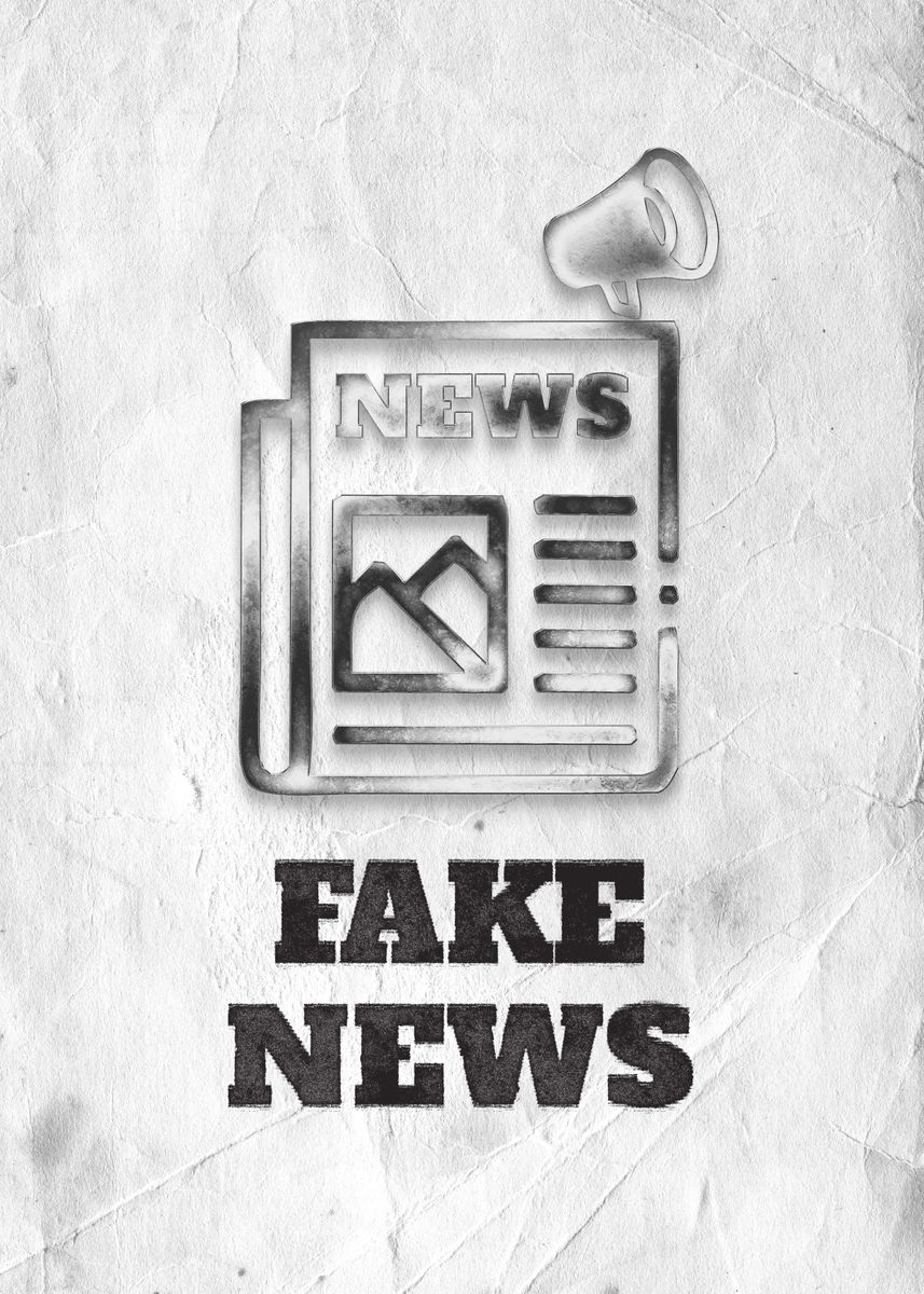 'Fake News ' Poster, picture, metal print, paint by The Flowers | Displate