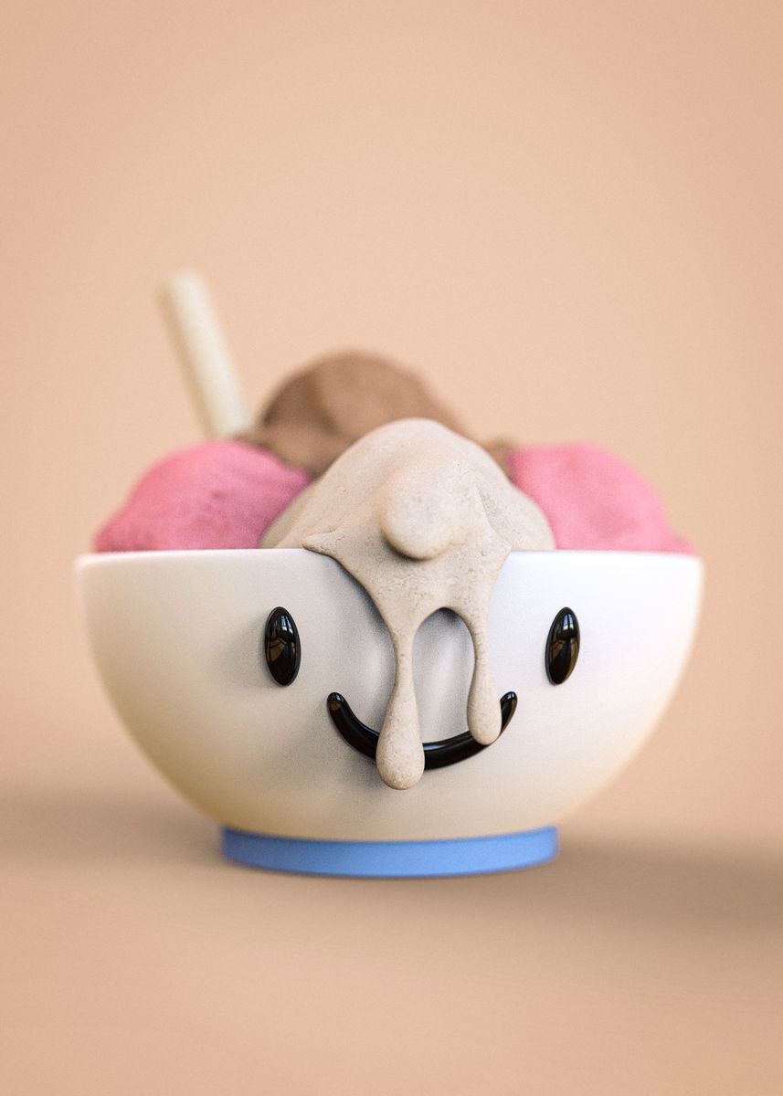 'Happy Sundae' Poster by Adam Ingle | Displate