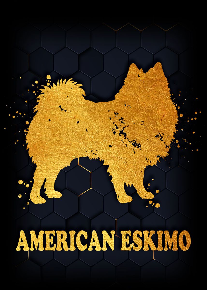 'AMERICAN ESKIMO' Poster, picture, metal print, paint by Denis Siggers ...
