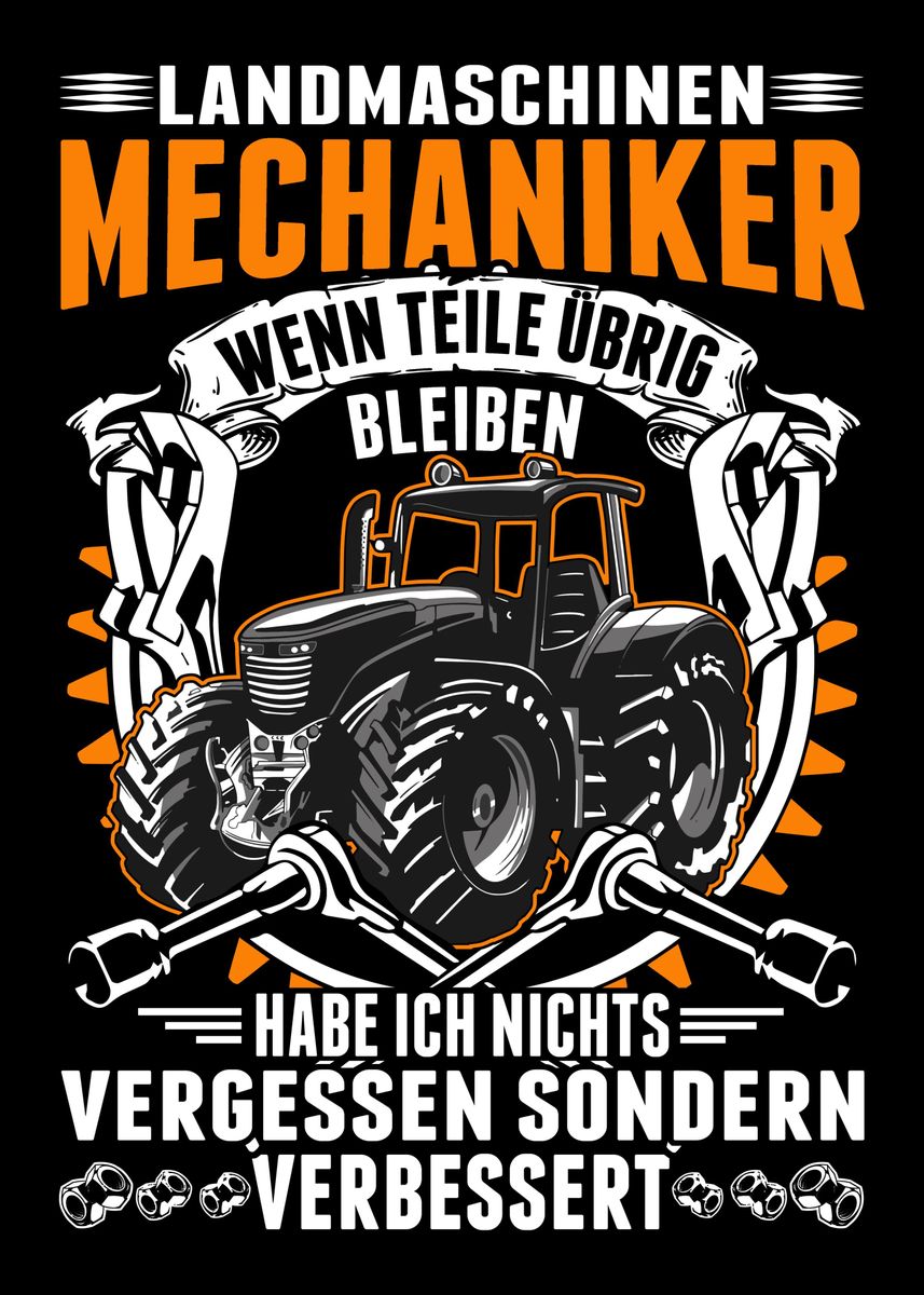 'Landmaschinenmechaniker Tr' Poster, picture, metal print, paint by ...