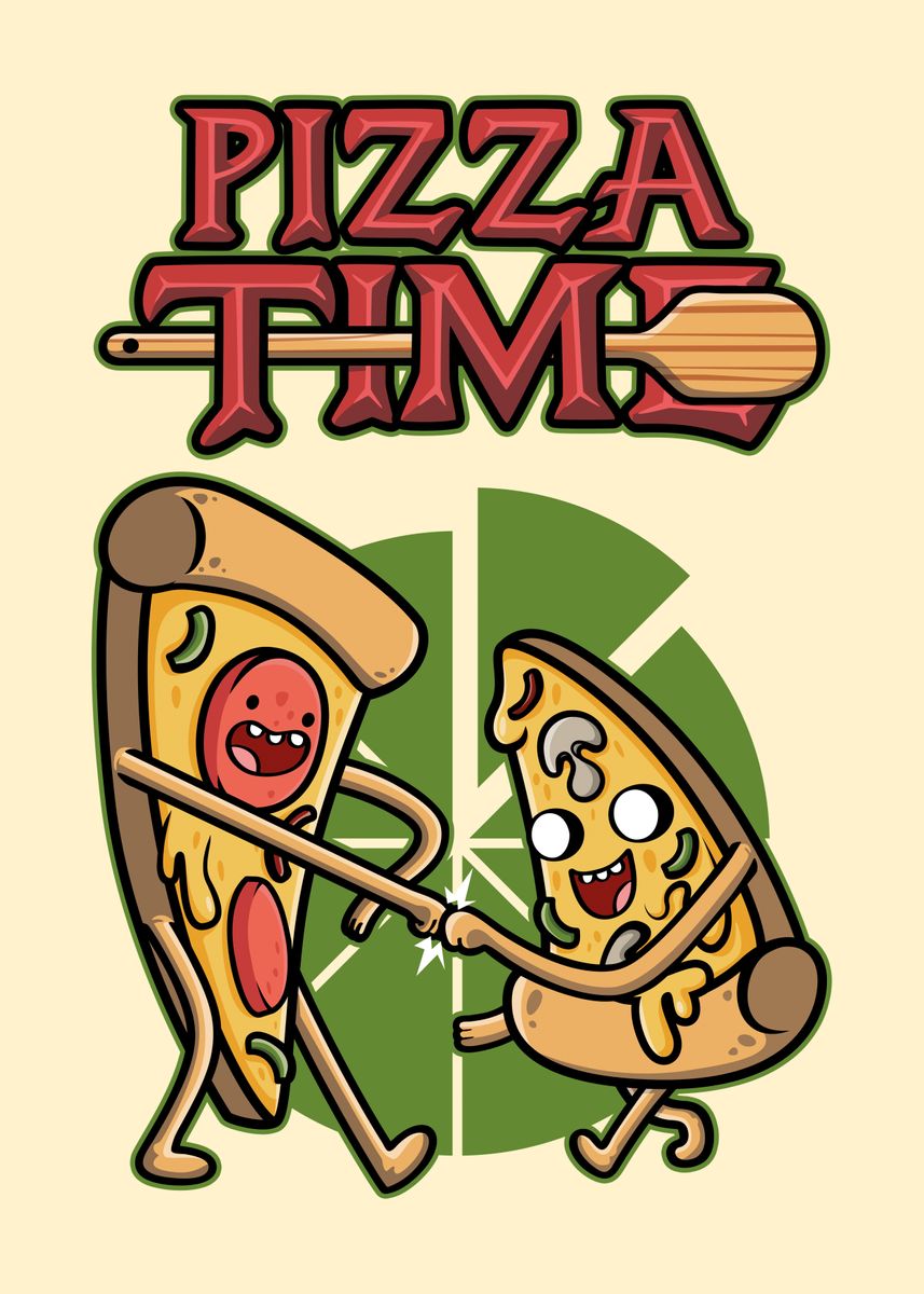 'Pizza Time' Poster, picture, metal print, paint by Olipop Art and ...
