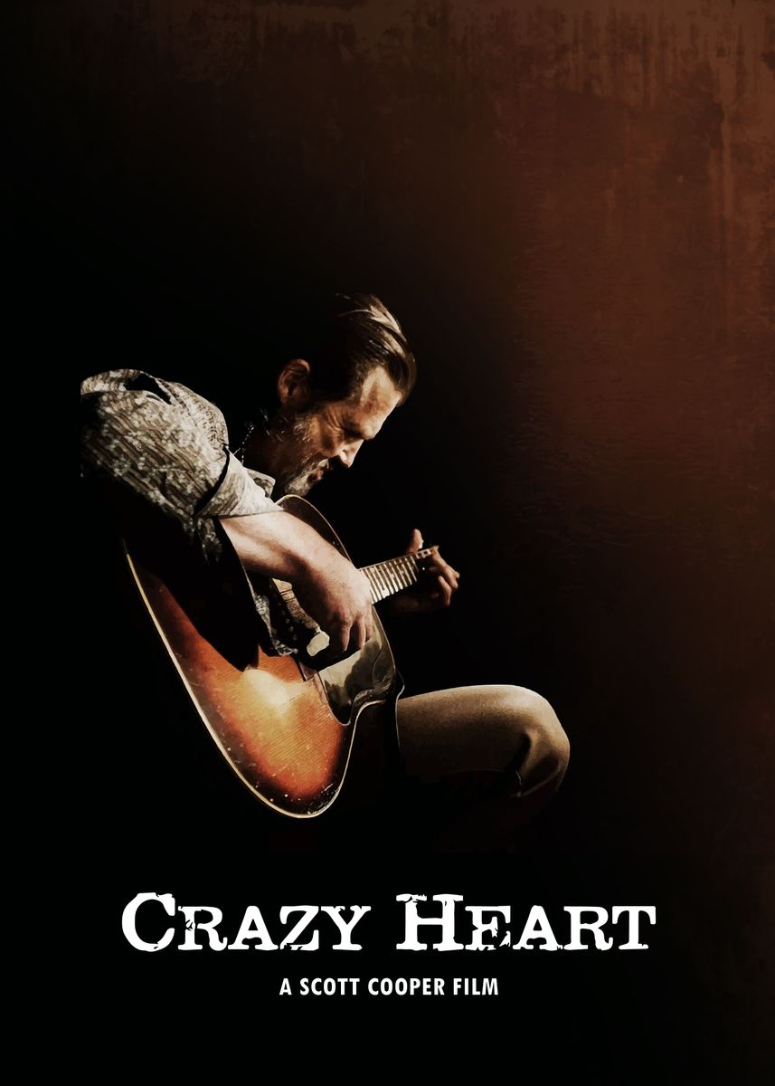 'Crazy Heart' Poster, picture, metal print, paint by Bo Kev | Displate