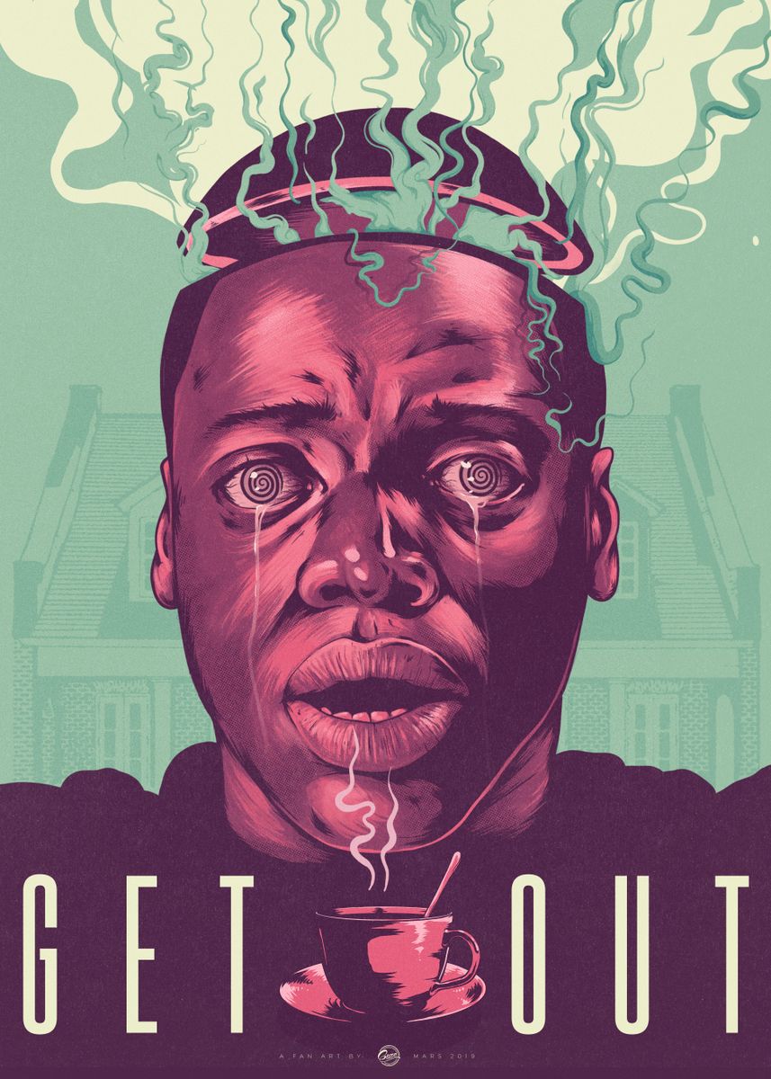 'Get Out' Poster, picture, metal print, paint by Guze Artworks | Displate