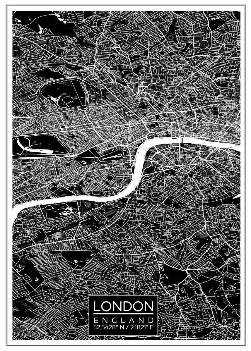 'London Street Map' Poster by Ahmad Adifin | Displate