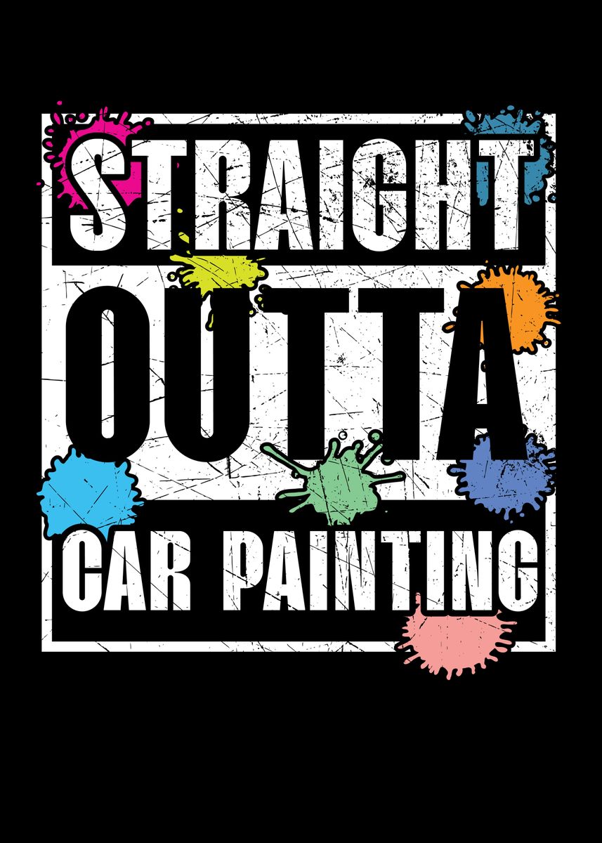 'Car Painting' Poster, picture, metal print, paint by NAO | Displate
