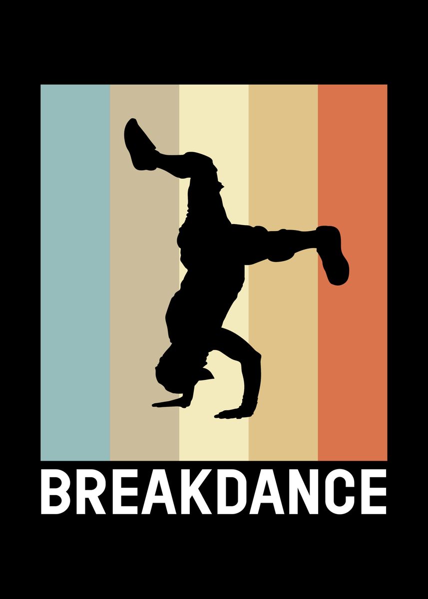 'Breakdance Retro Dancer' Poster, picture, metal print, paint by Mooon ...