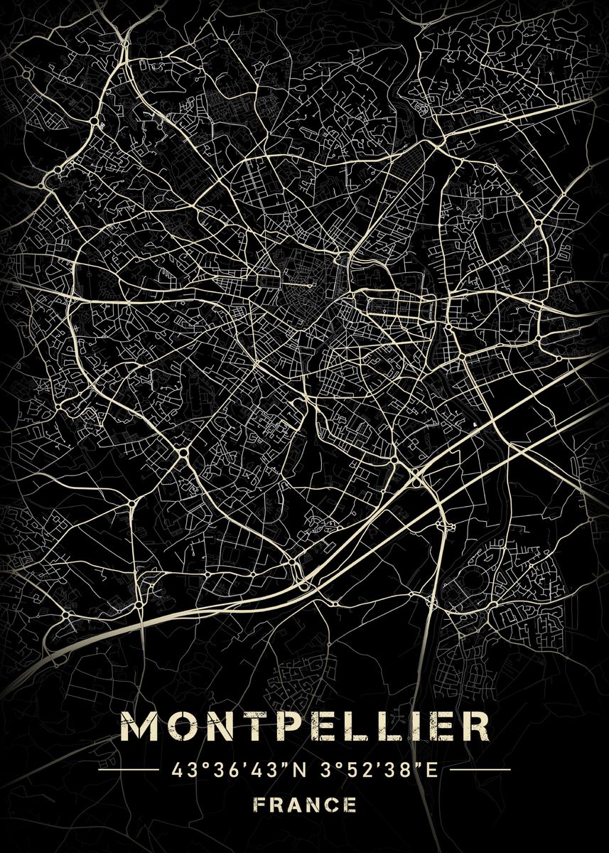 'Montpellier' Poster, picture, metal print, paint by Jerhus | Displate