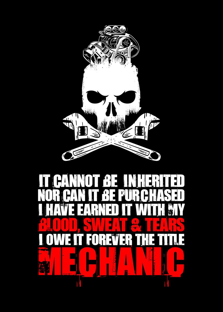 'Mechanic Wall Art Decor' Poster, picture, metal print, paint by ...