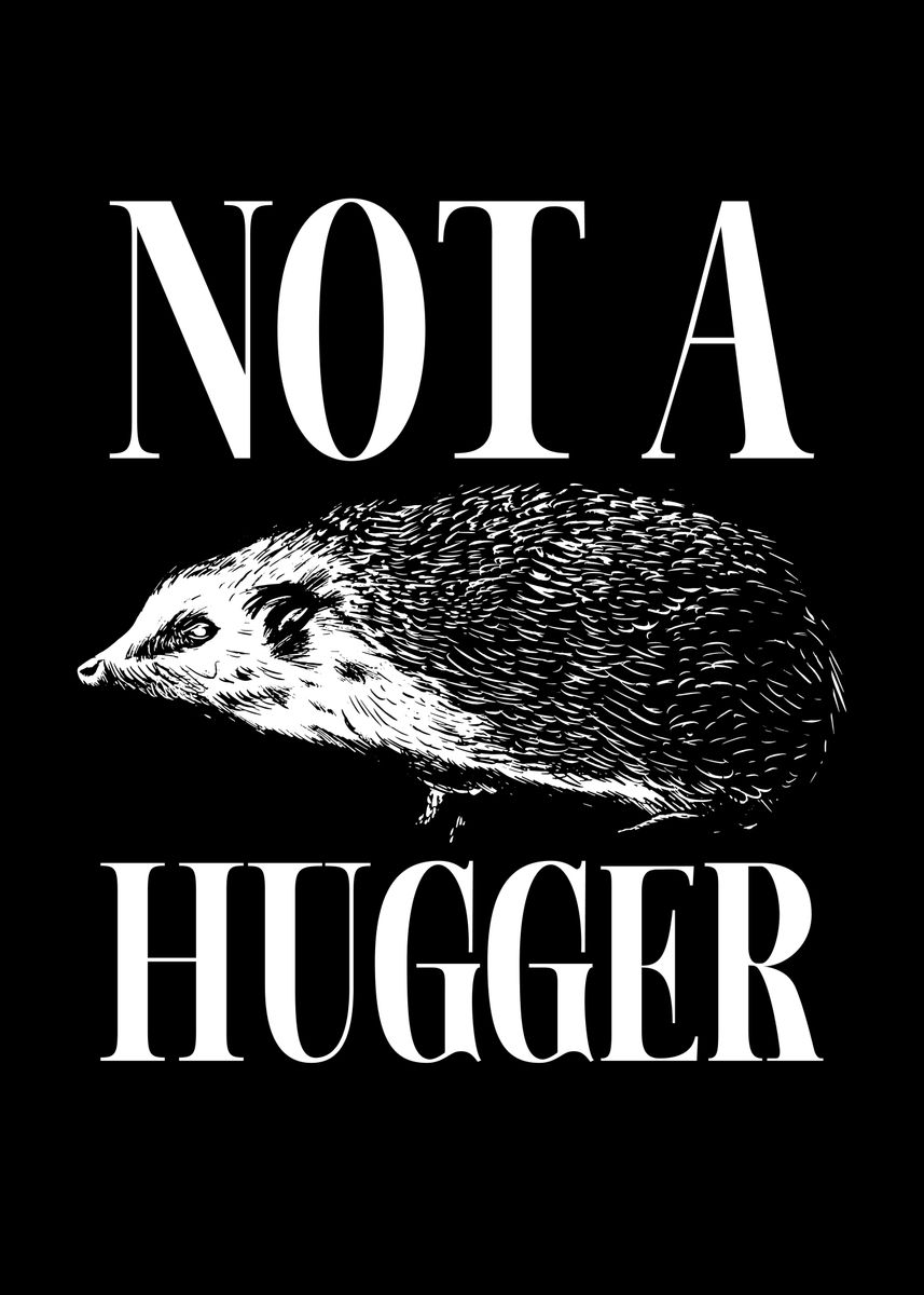 'Not a hugger' Poster, picture, metal print, paint by BeMi | Displate