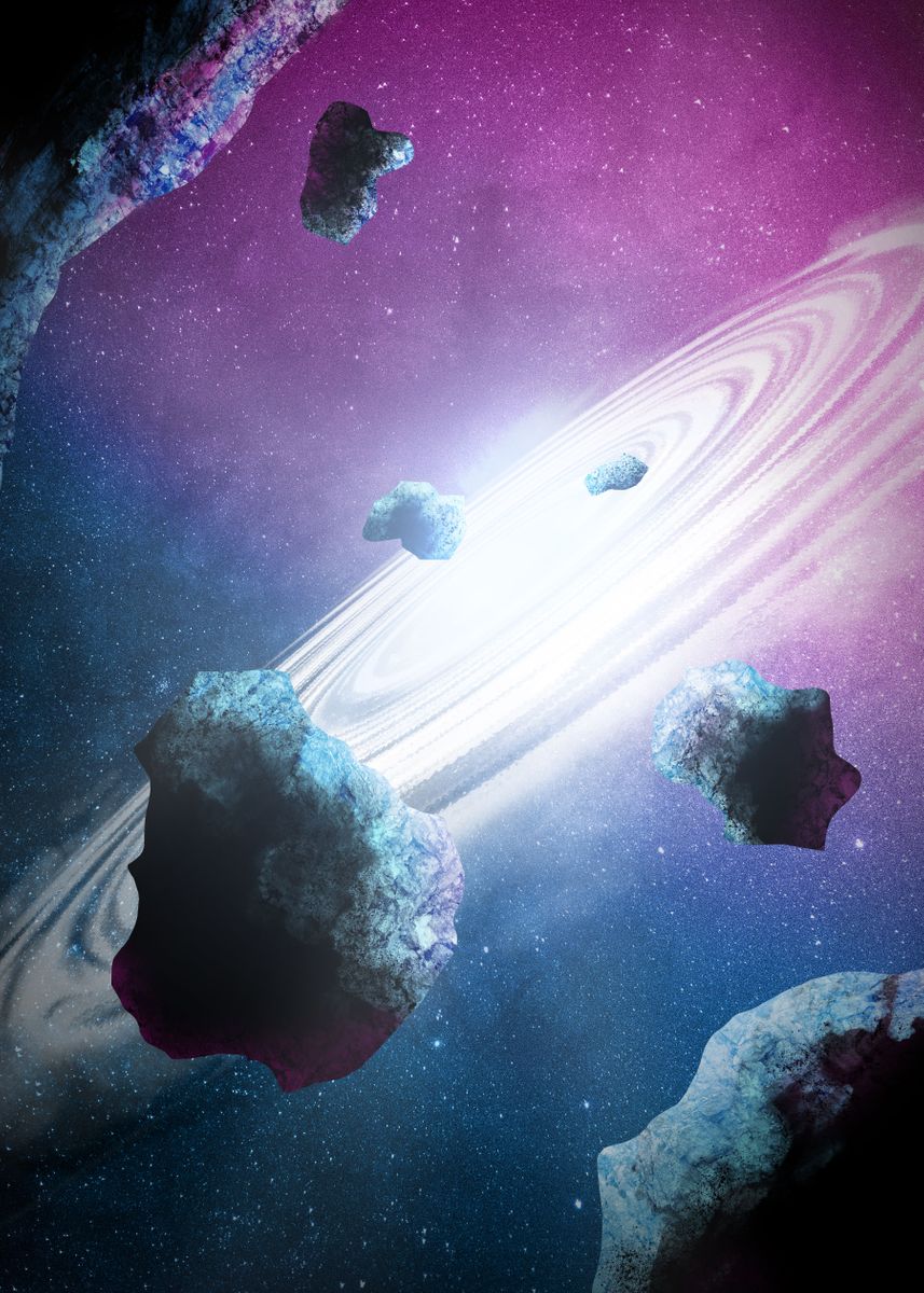 'Galaxy Void' Poster, picture, metal print, paint by NAKU | Displate