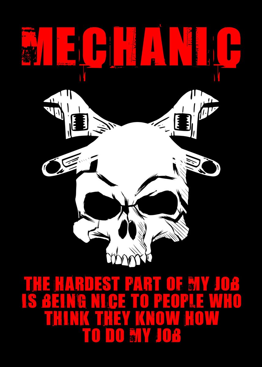 'Mechanic Wall Art Decor' Poster, picture, metal print, paint by ...