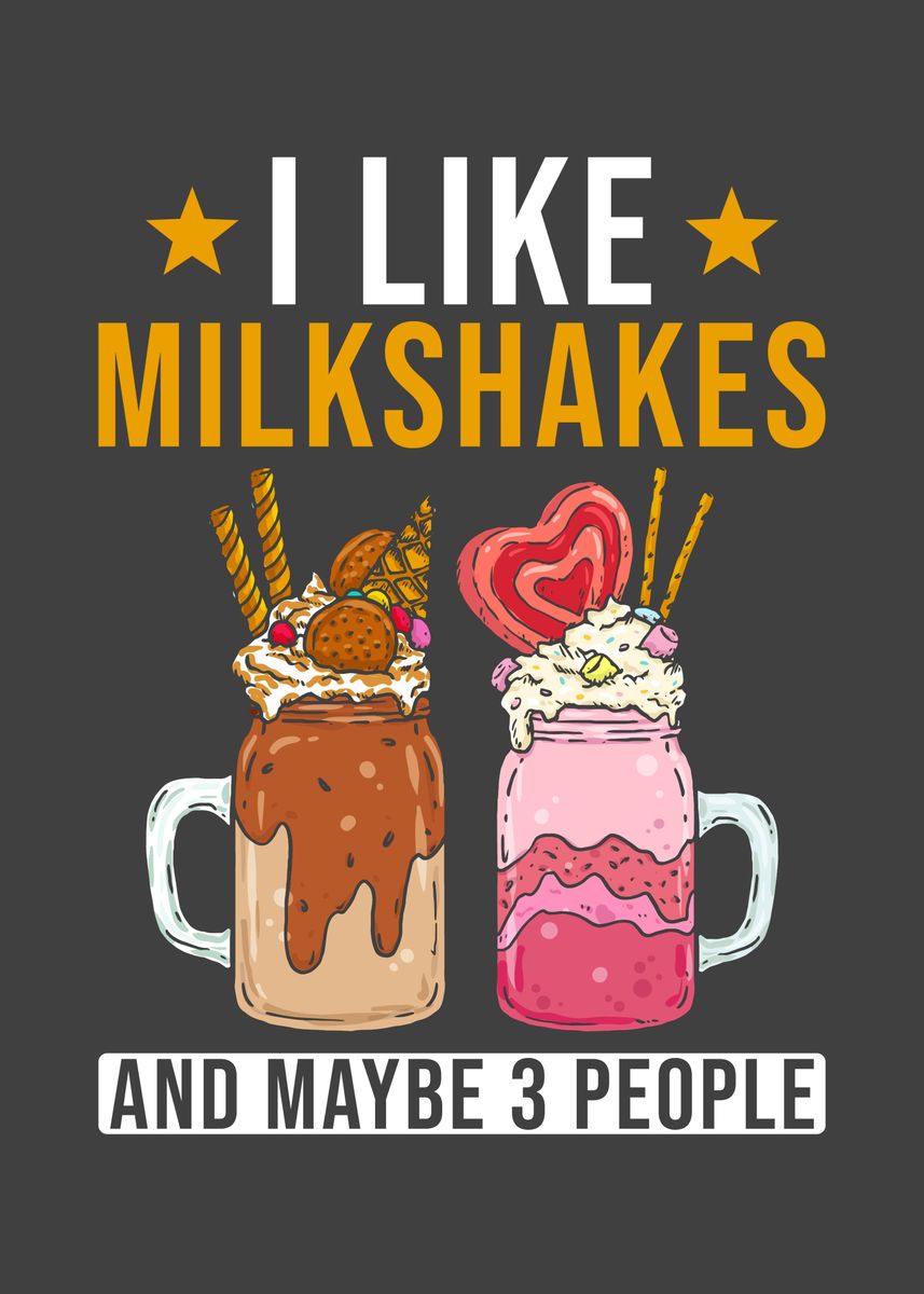 'Milkshake' Poster, picture, metal print, paint by schmugo | Displate