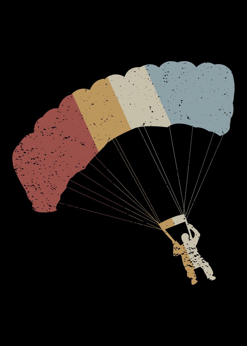 'Skydiving Retro Vintage' Poster by royalsigns | Displate