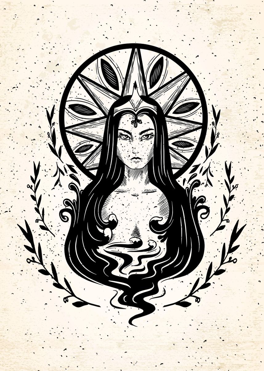 'Mystic Queen Esoteric Goth' Poster by BestPrints | Displate