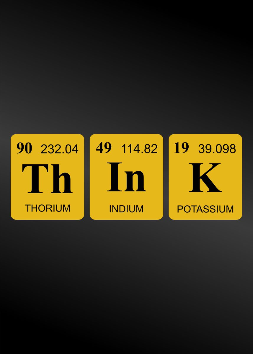 'think periodic table' Poster, picture, metal print, paint by Top ...