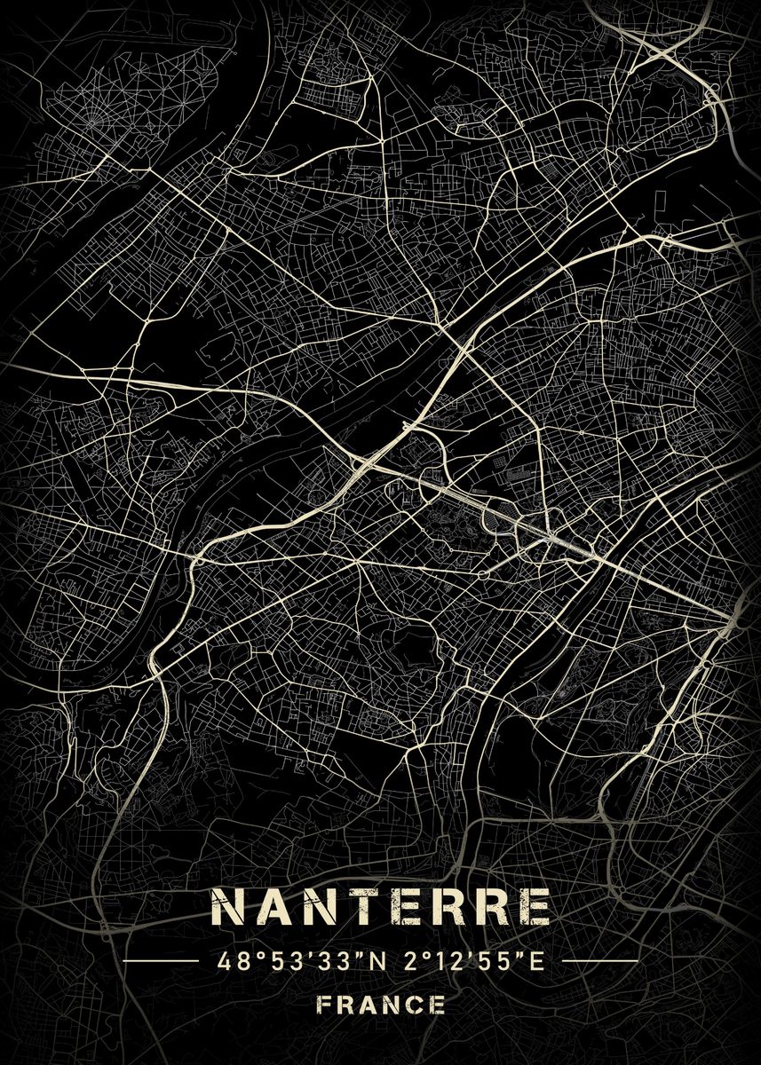 'Nanterre' Poster, picture, metal print, paint by Jerhus | Displate