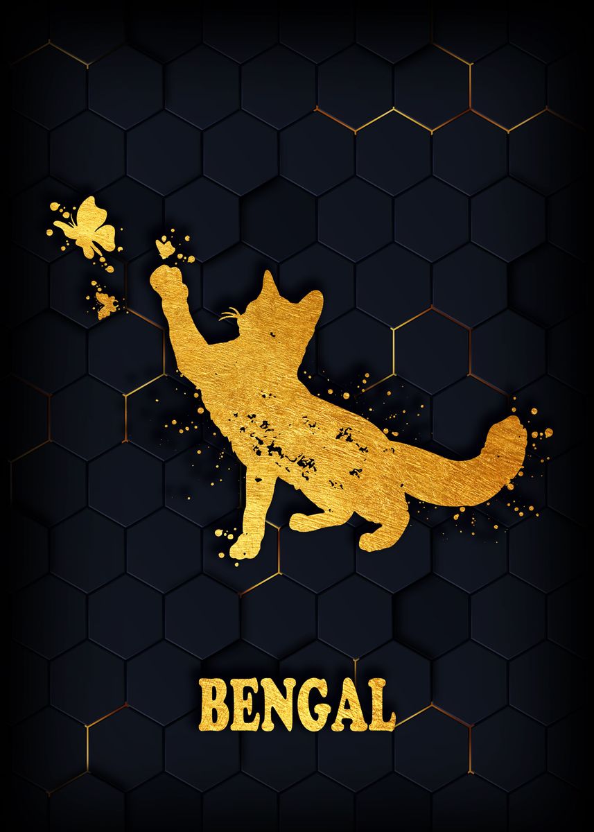 'BENGAL' Poster, picture, metal print, paint by Denis Siggers | Displate