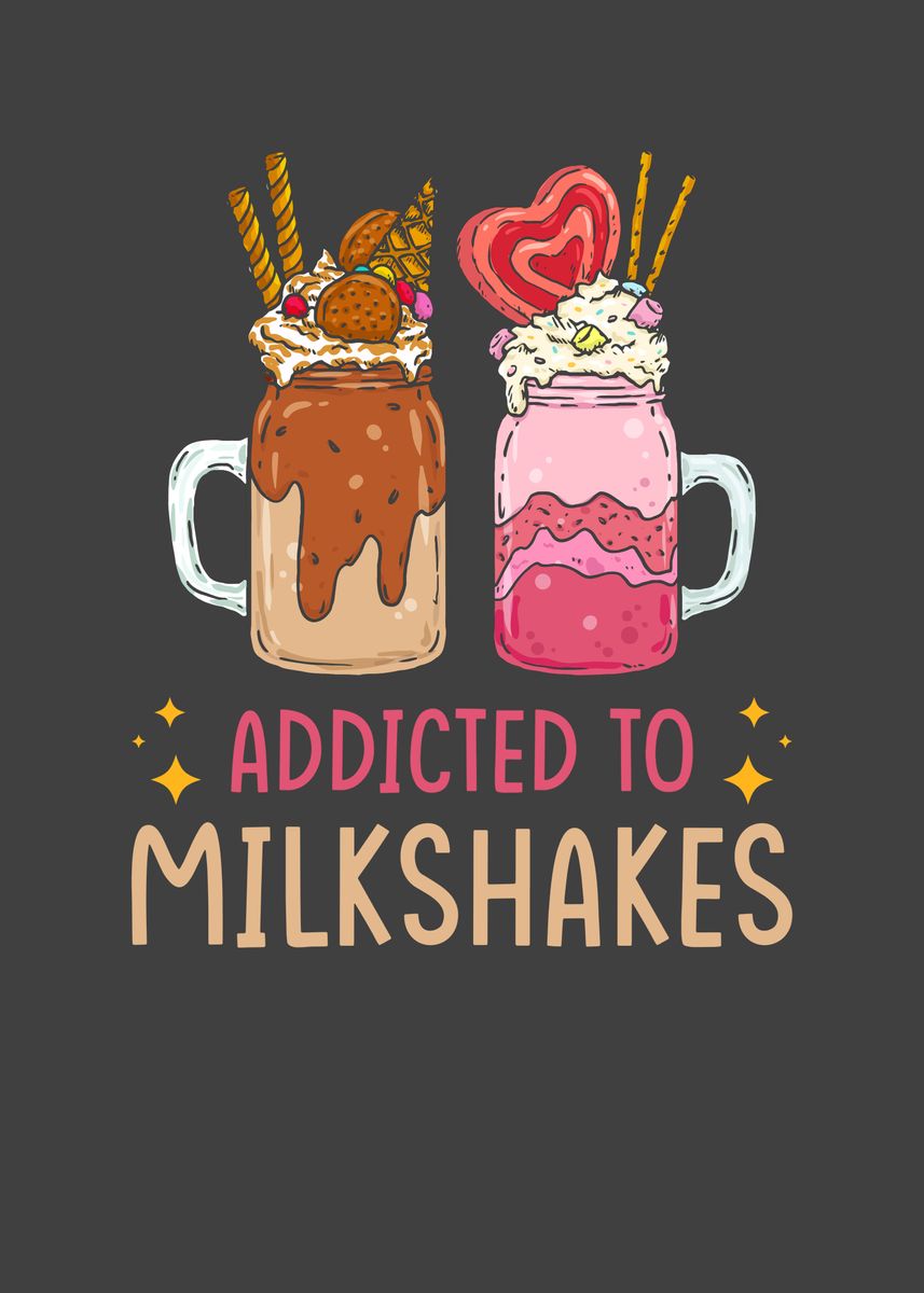 'Milkshake' Poster, picture, metal print, paint by schmugo | Displate