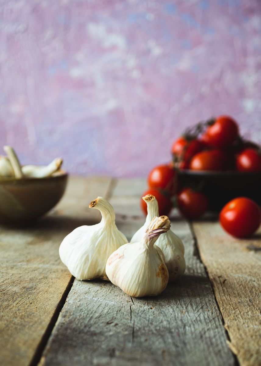 'Garlic' Poster, picture, metal print, paint by Malwina Lewinska | Displate