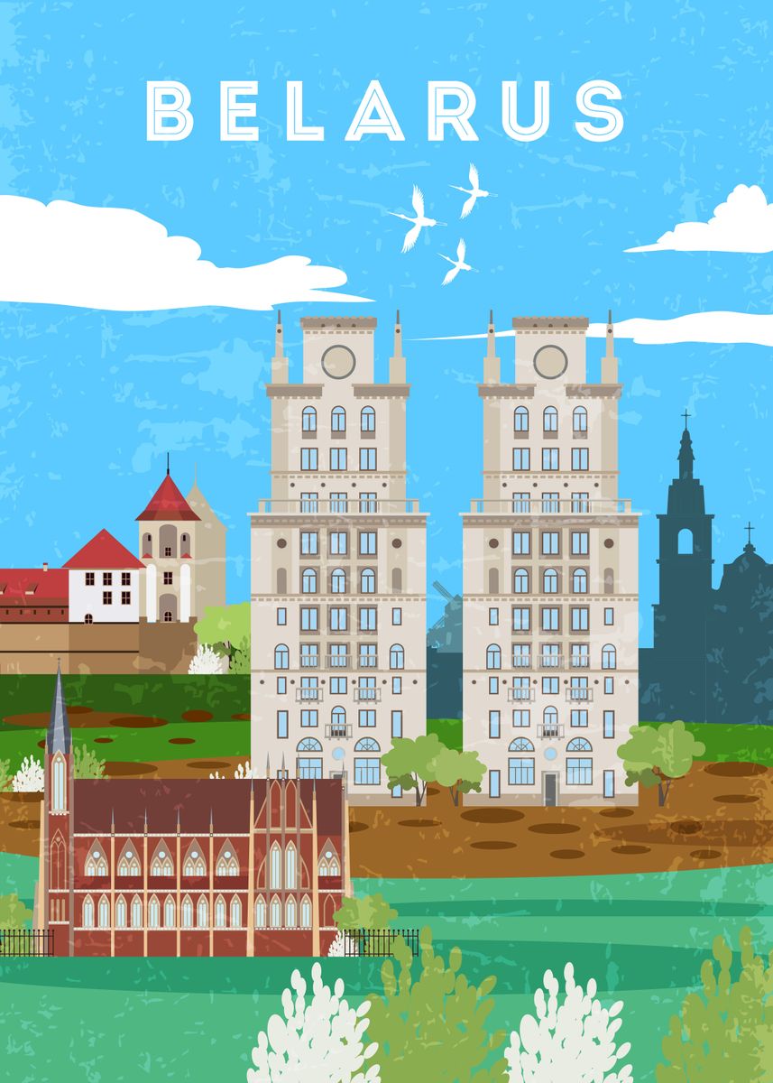 'Belarus' Poster, picture, metal print, paint by Moon Calendar Studio ...