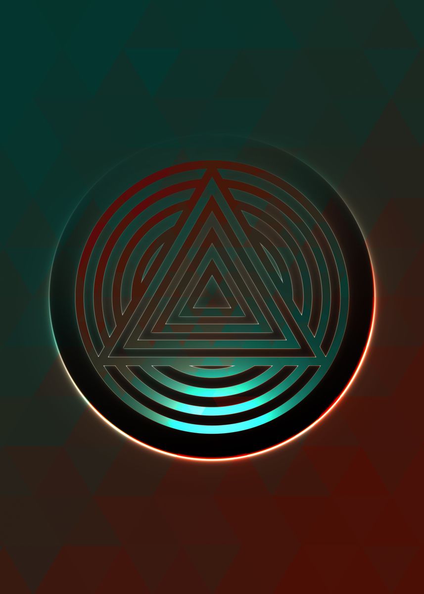 'Glowing Glyph Seal Circle' Poster, picture, metal print, paint by Holy ...