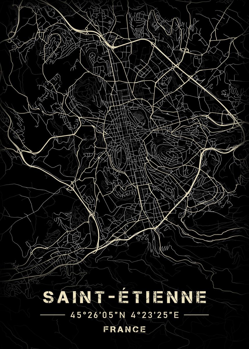 'Saint Etienne' Poster, picture, metal print, paint by Jerhus | Displate