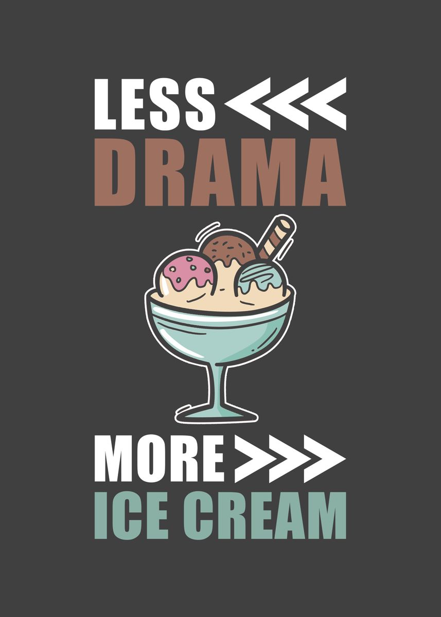 'Ice Cream' Poster, picture, metal print, paint by schmugo | Displate
